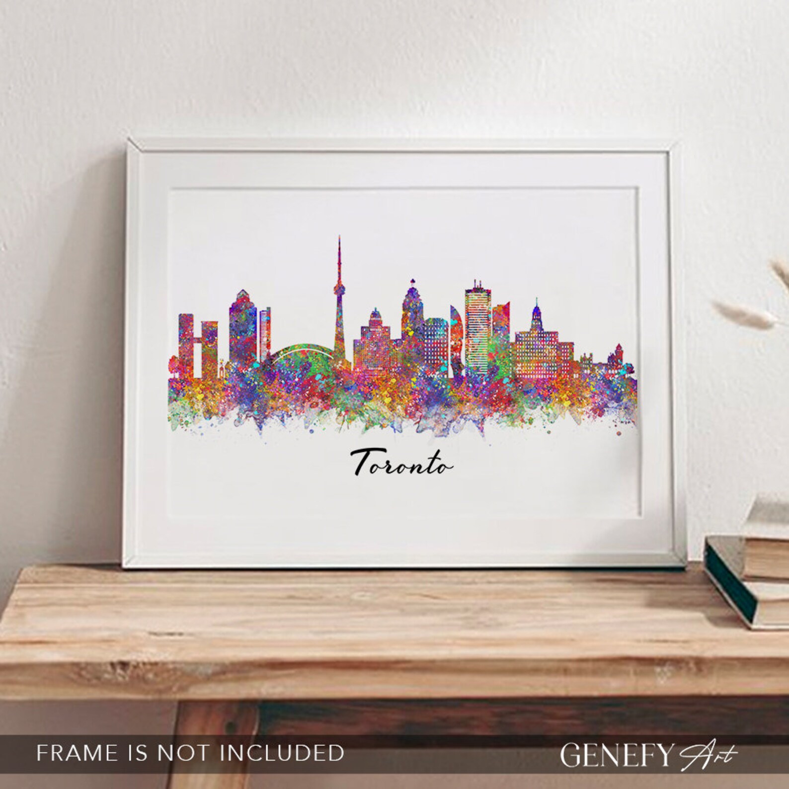 Toronto Skyline Watercolour Art Print Toronto Cityscape - Etsy UK