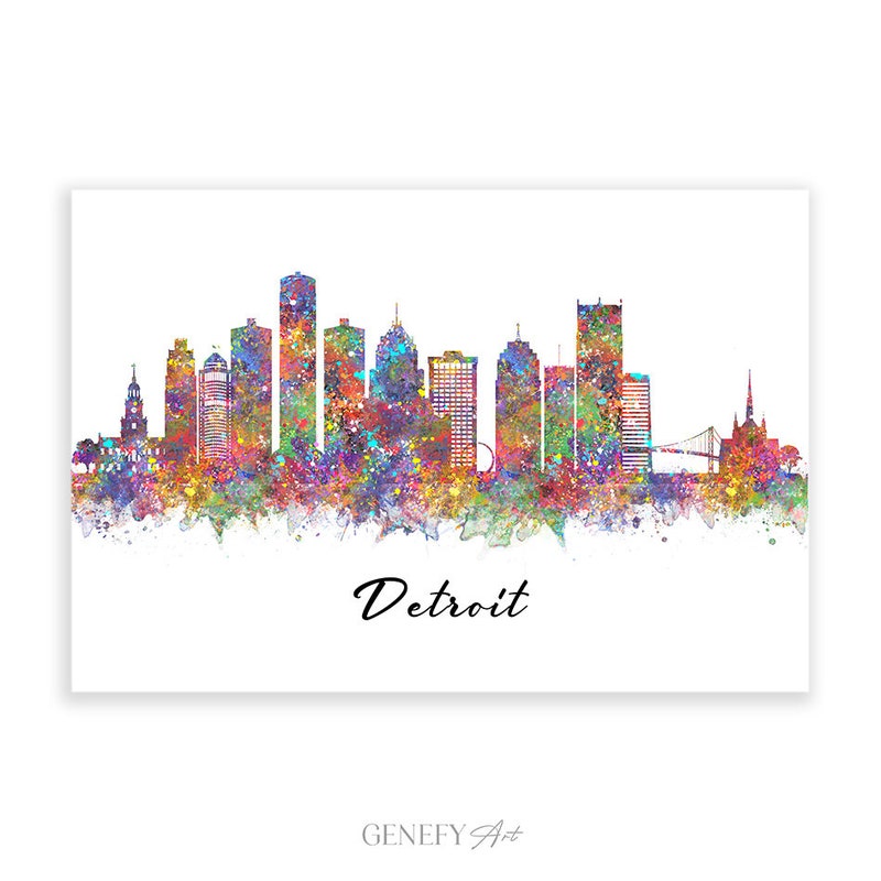 Detroit Skyline Svg - Etsy