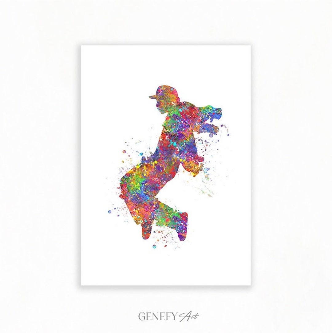 Breakdance Watercolour Art Print Breakdance Art Breakdancing Poster ...
