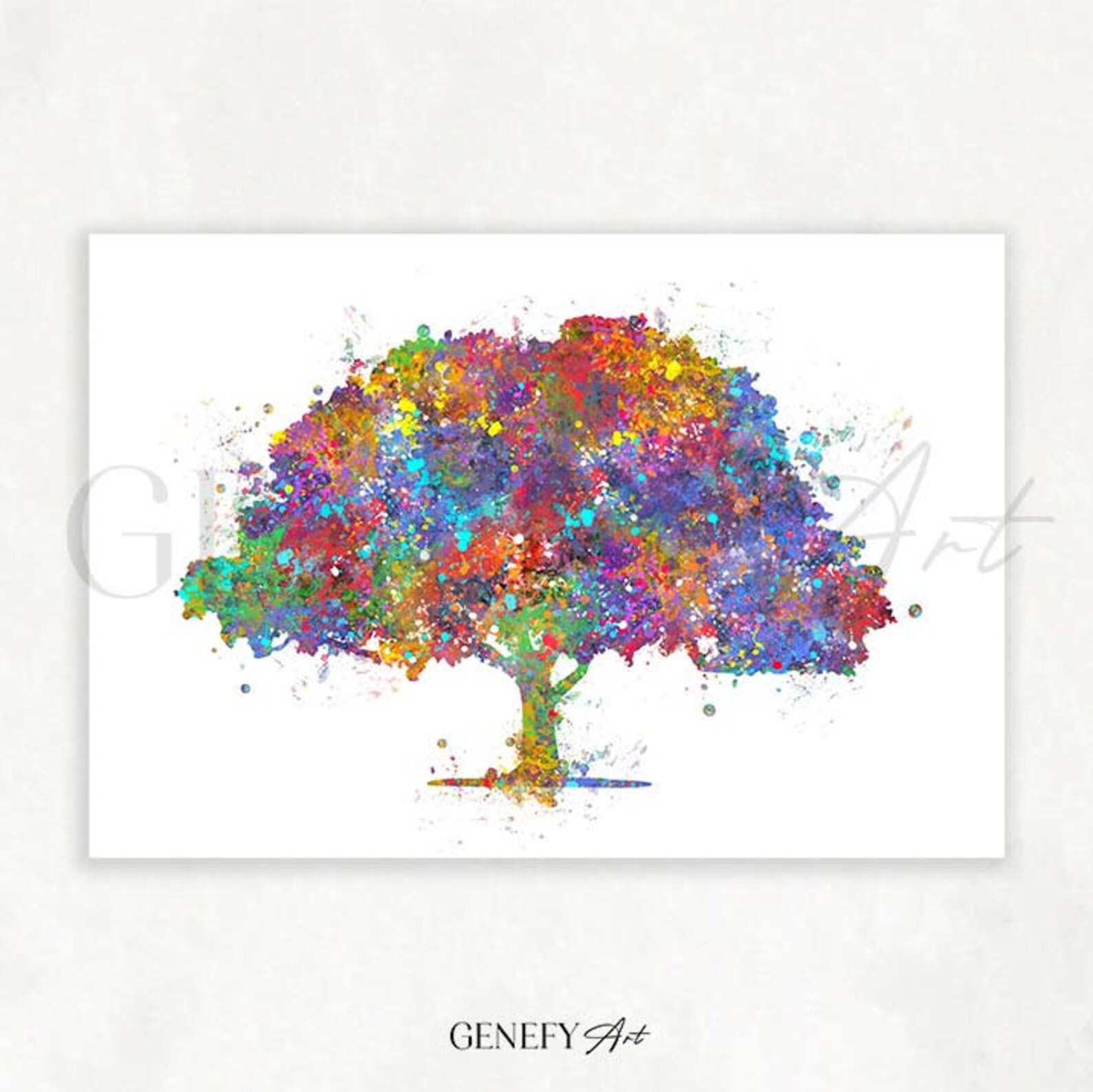 Tree Watercolor Print Nature Poster Tree Poster Tree - Etsy