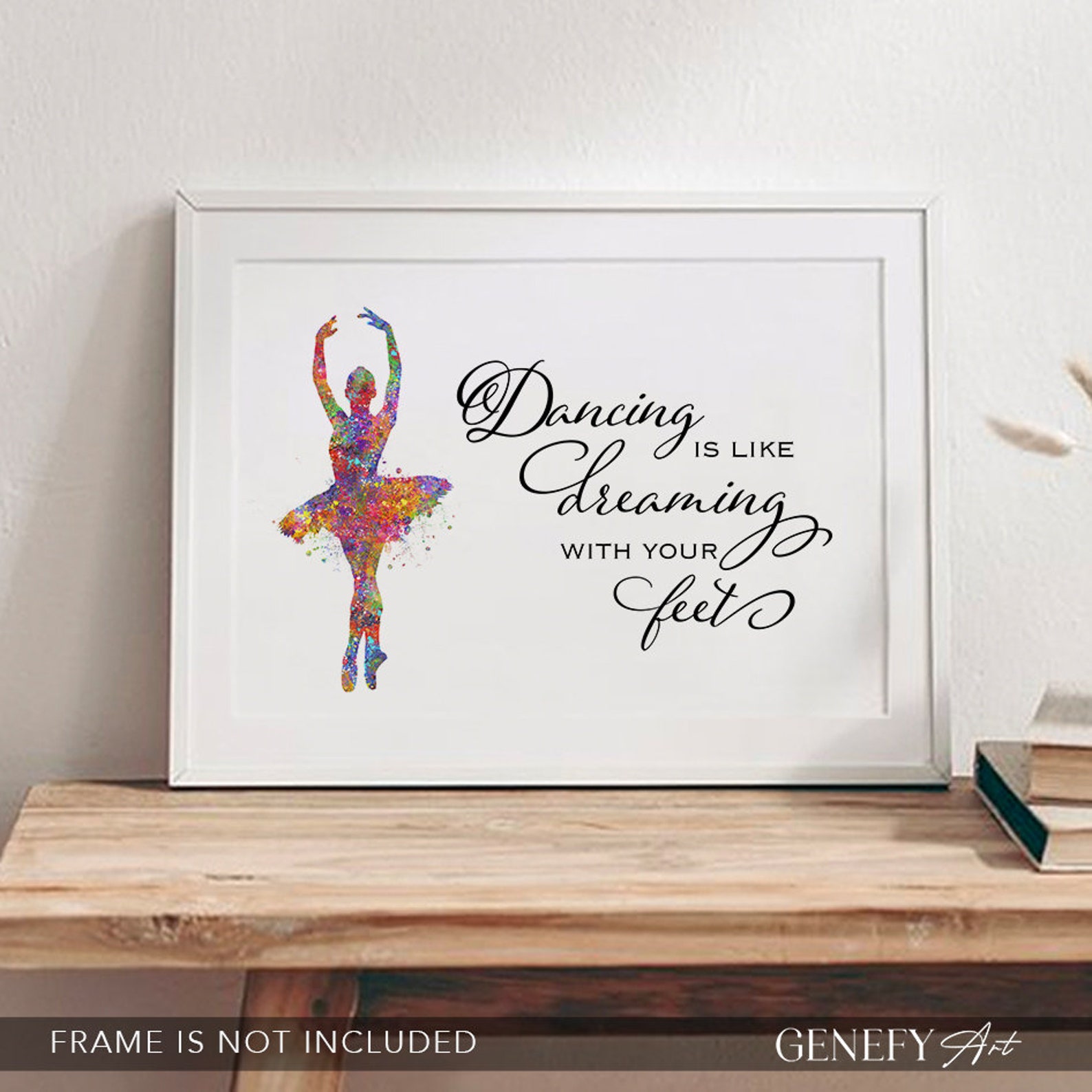 Dance Motivational Quote Watercolor Art Print Inspirational - Etsy UK