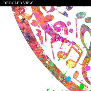 Music Notes Watercolor Art Print - G Clef Music Symbol Watercolor Art ...