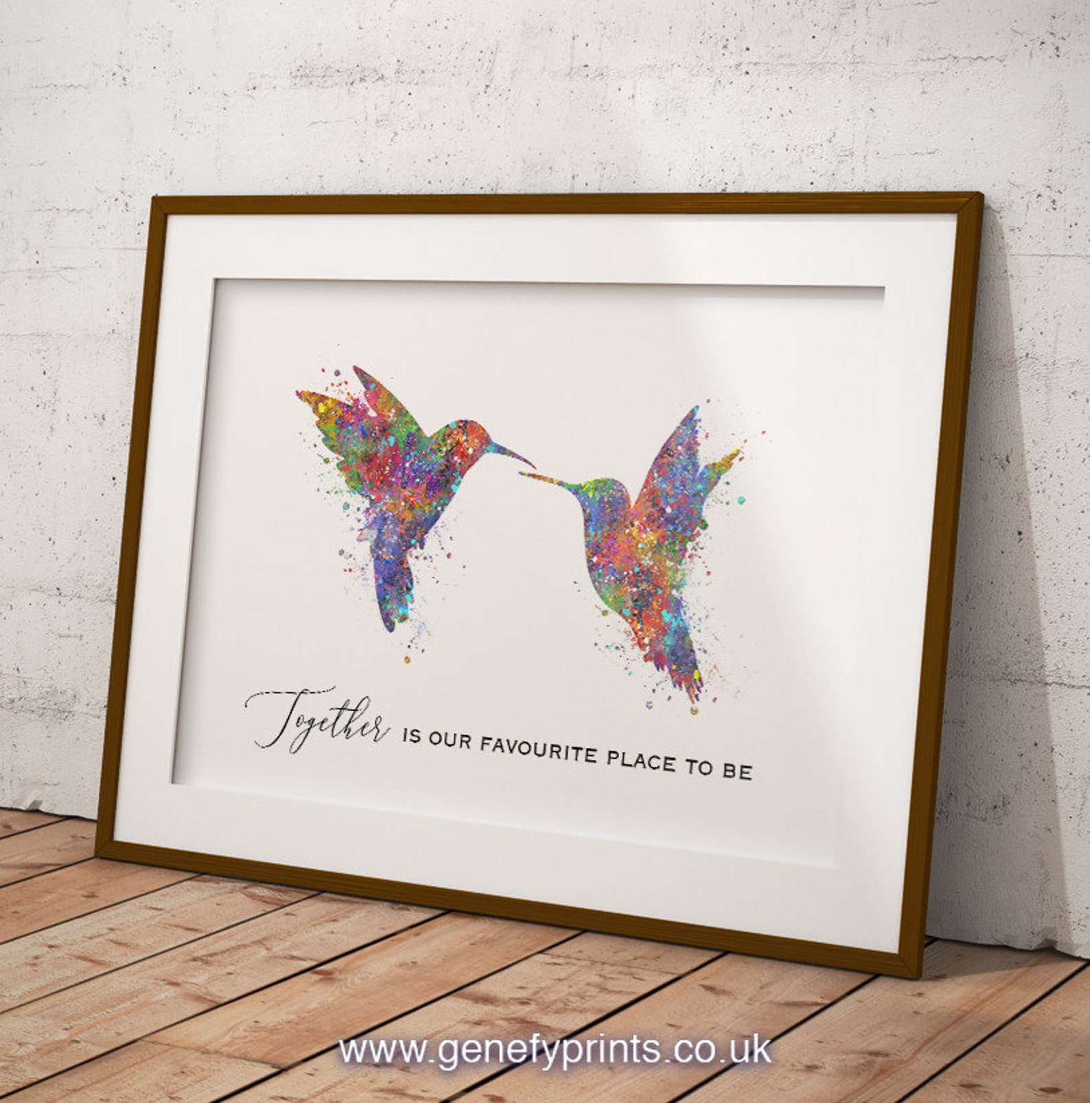 Hummingbird Love Quote Watercolour Art Print Hummingbird - Etsy