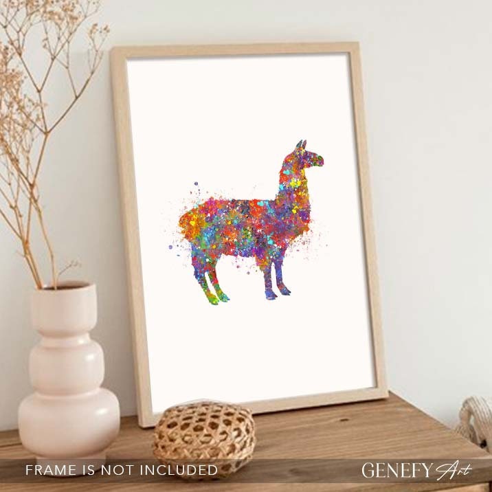 Llama Watercolour Art Print Llama Watercolor Poster Llama - Etsy UK