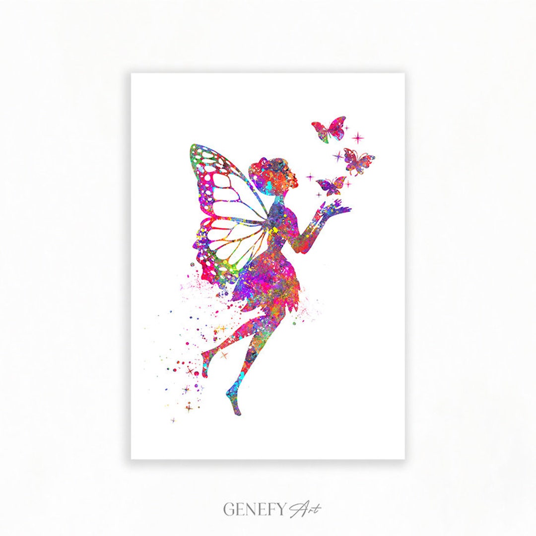 Fee Aquarell Kunstdruck, Zahnfee Aquarell Druck, Fee Poster, Fee Kunst ...