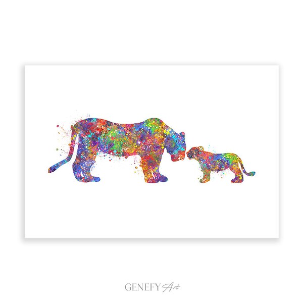 Lion Cub and Mom Svg - Etsy