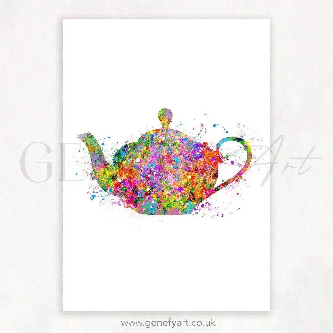 Teapot Watercolor Art Print - Teapot Watercolor Art Painting - Teapot ...