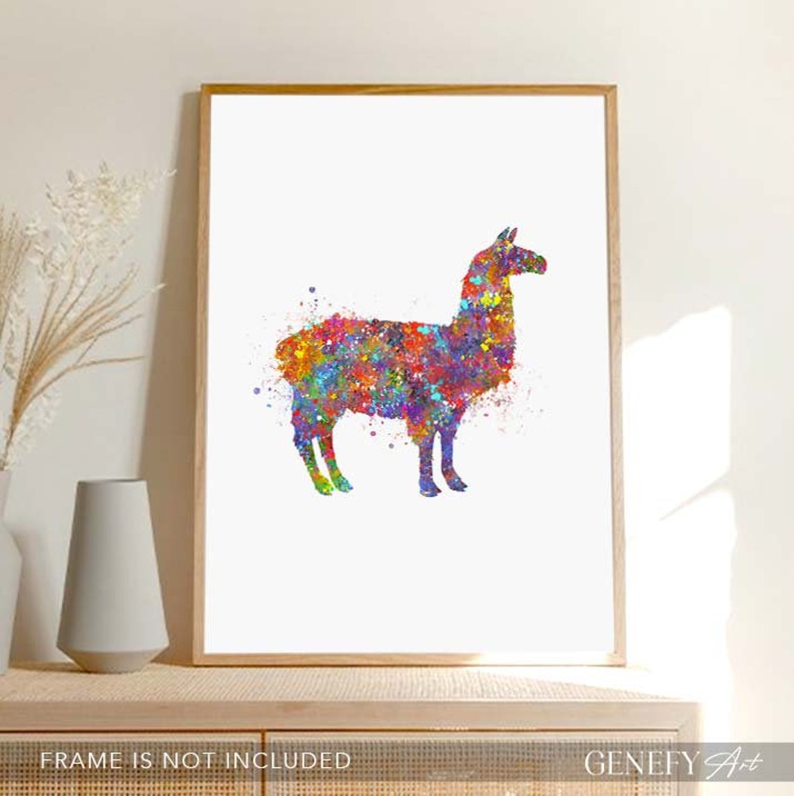 Llama Watercolour Art Print Llama Watercolor Poster Llama - Etsy UK