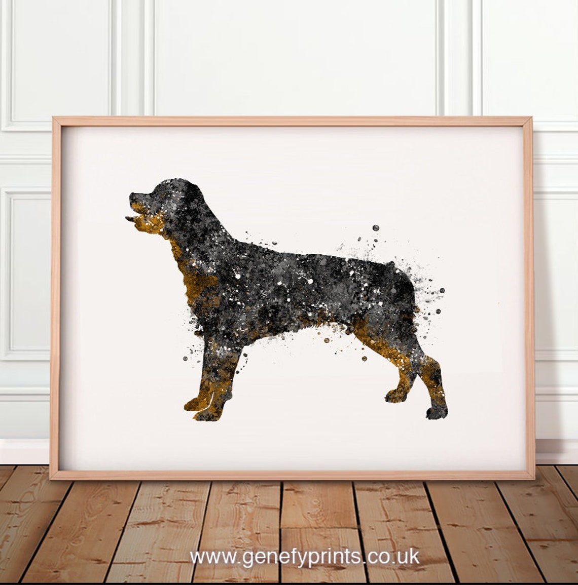 Rottweiler Watercolor Print Rottweiler Portrait Rottweiler | Etsy UK