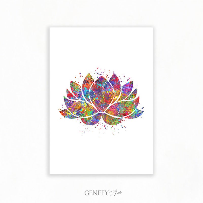 Lotus Flower Print - Etsy