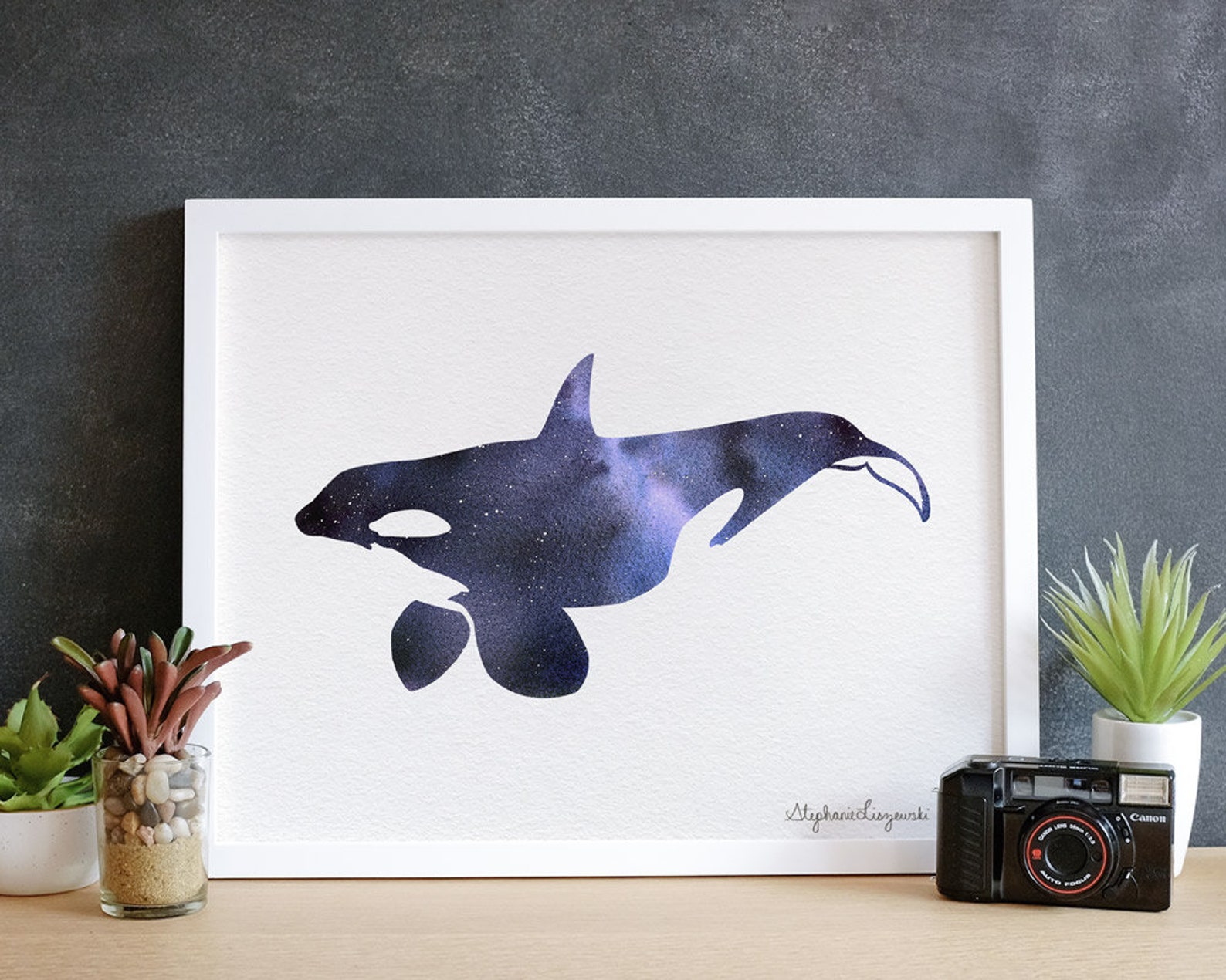 Galaxy Orca Watercolor Print Giclee Art Print 5 X - Etsy