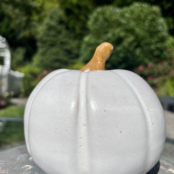 White Ceramic Pumpkin - Etsy