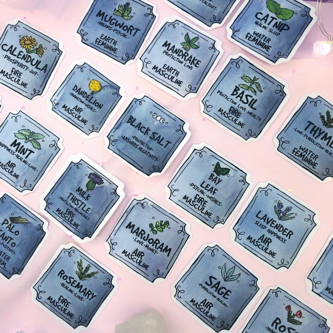 Witchy Apothecary Jar Labels / Sticker Pack Labels Kitchen - Etsy