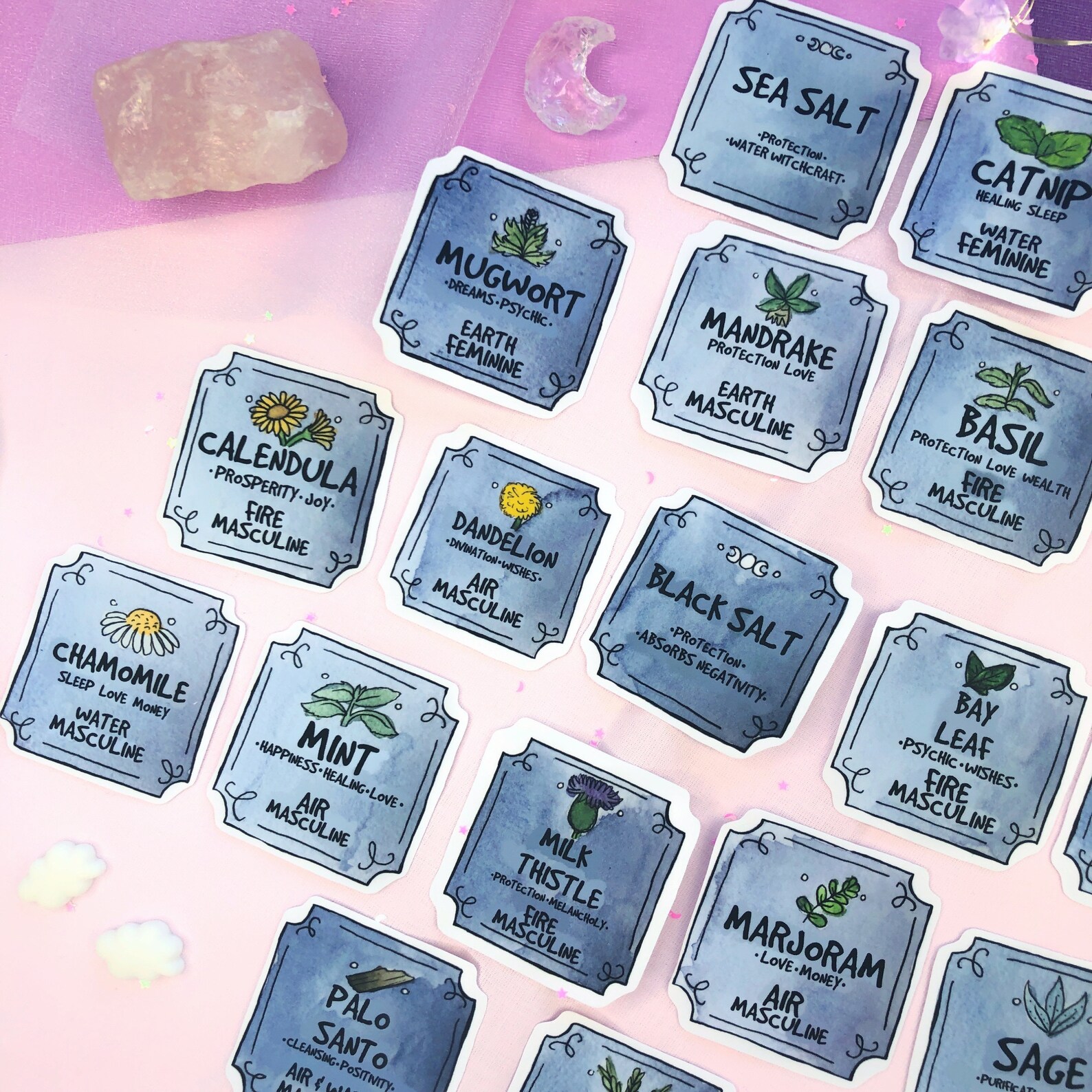 Witchy Apothecary Jar Labels / Sticker Pack Labels Kitchen - Etsy