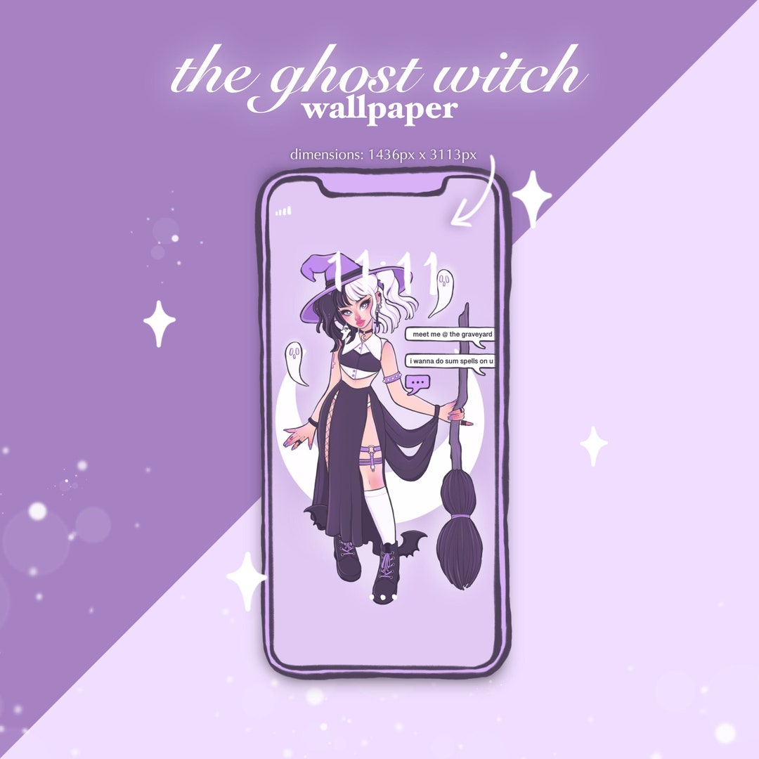 The Ghost Witch Wallpaper, iPhone Wallpaper, Ios, Android, Digital ...