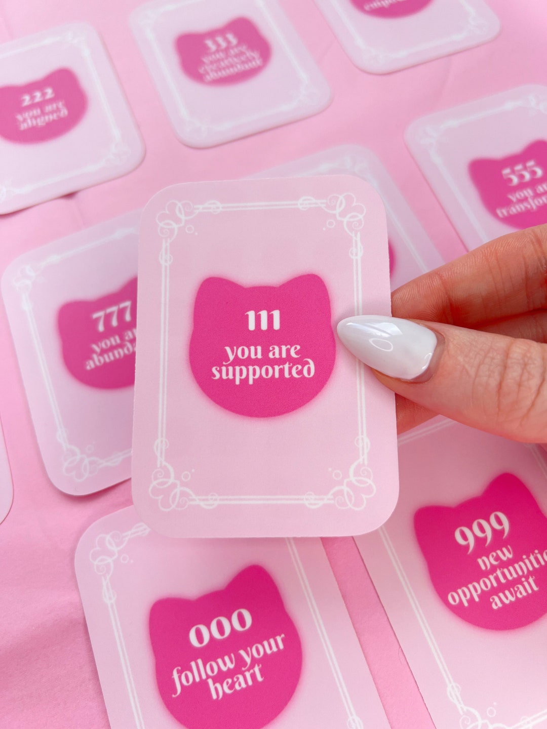 Mini Pocket Angel Numbers Cards, 10 Cards, Coquette Gifts, Oracle Deck ...