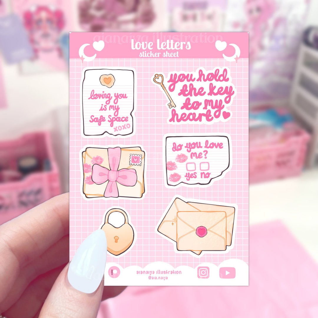 Love Letters and Quotes Sticker Sheet | Premium Matte Paper Sticker ...