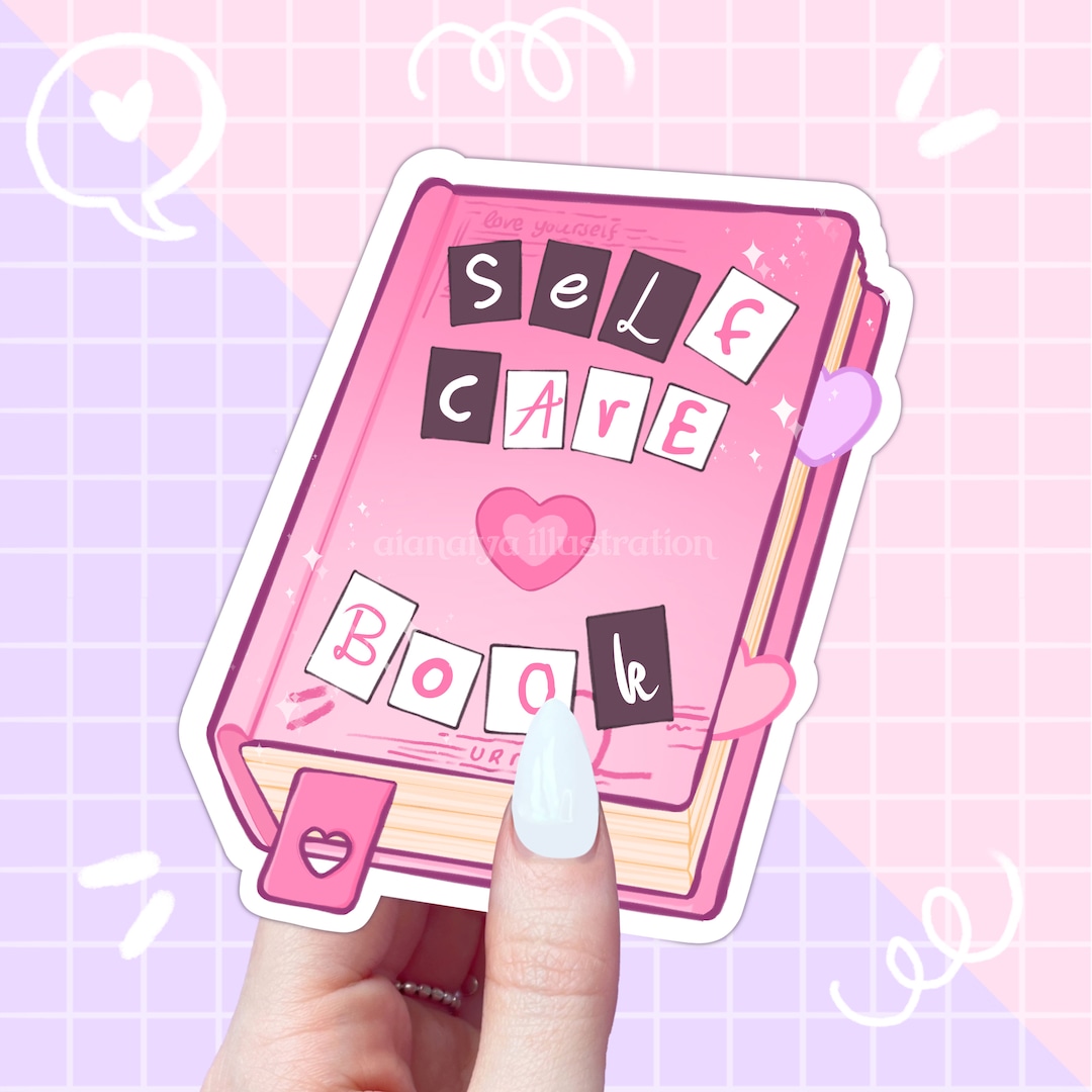 Self Care Book Sticker, Girl Stickers, Teen Girl Sticker, Sticker Flake ...