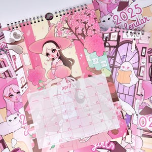 2025 A4 Wall Calendar Magical Girls, Witchy Calendar, Mermaid Calendar ...