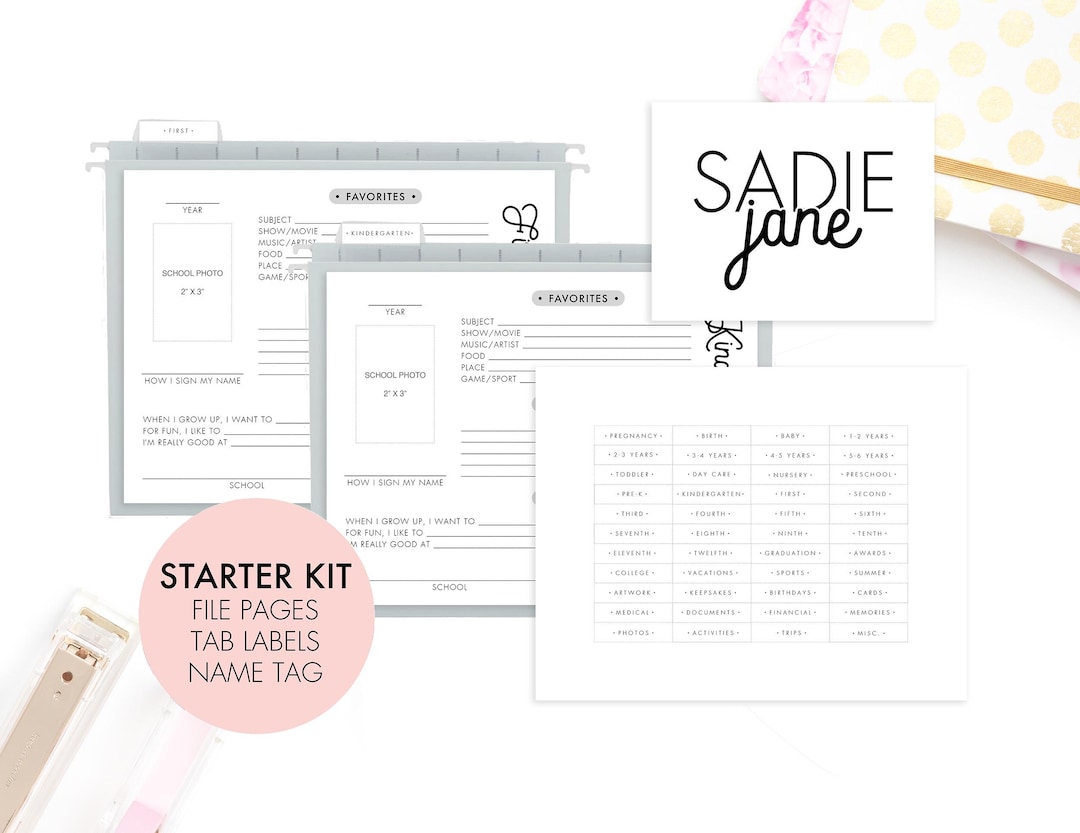 Custom School Memory Box Starter Kit – K-12 Keepsake (instant Download ...