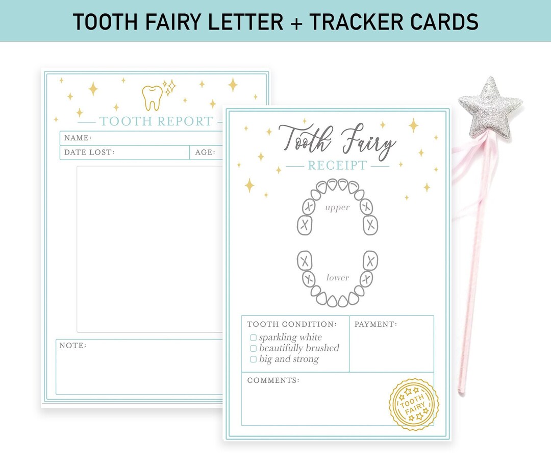 Tooth Fairy Tracker - INSTANT DOWNLOAD - Tooth Fairy Kit, Tooth Fairy ...