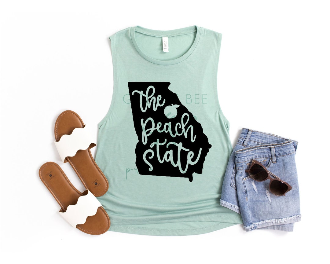Georgia Peach State SVG - INSTANT DOWNLOAD - Home State Outline Shape ...