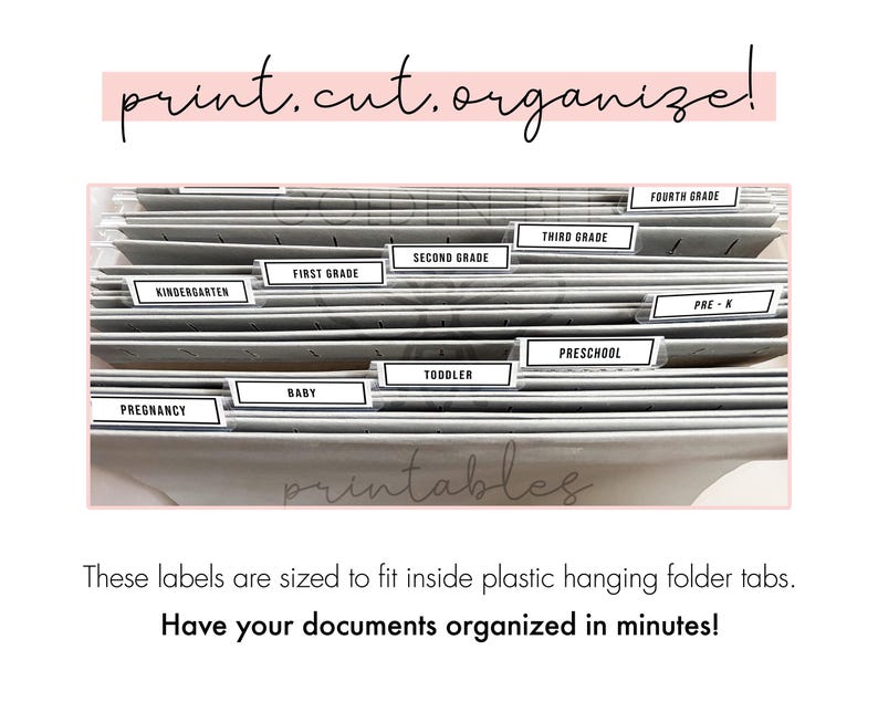 Memory Box Tab Labels – School Milestone Organizer (PDF File) - Etsy