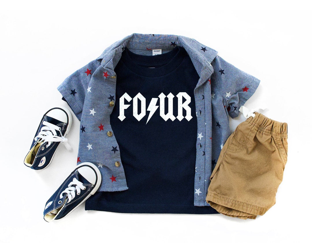 Rocker Four SVG - INSTANT DOWNLOAD - 4th Birthday, Rock Birthday, Music ...