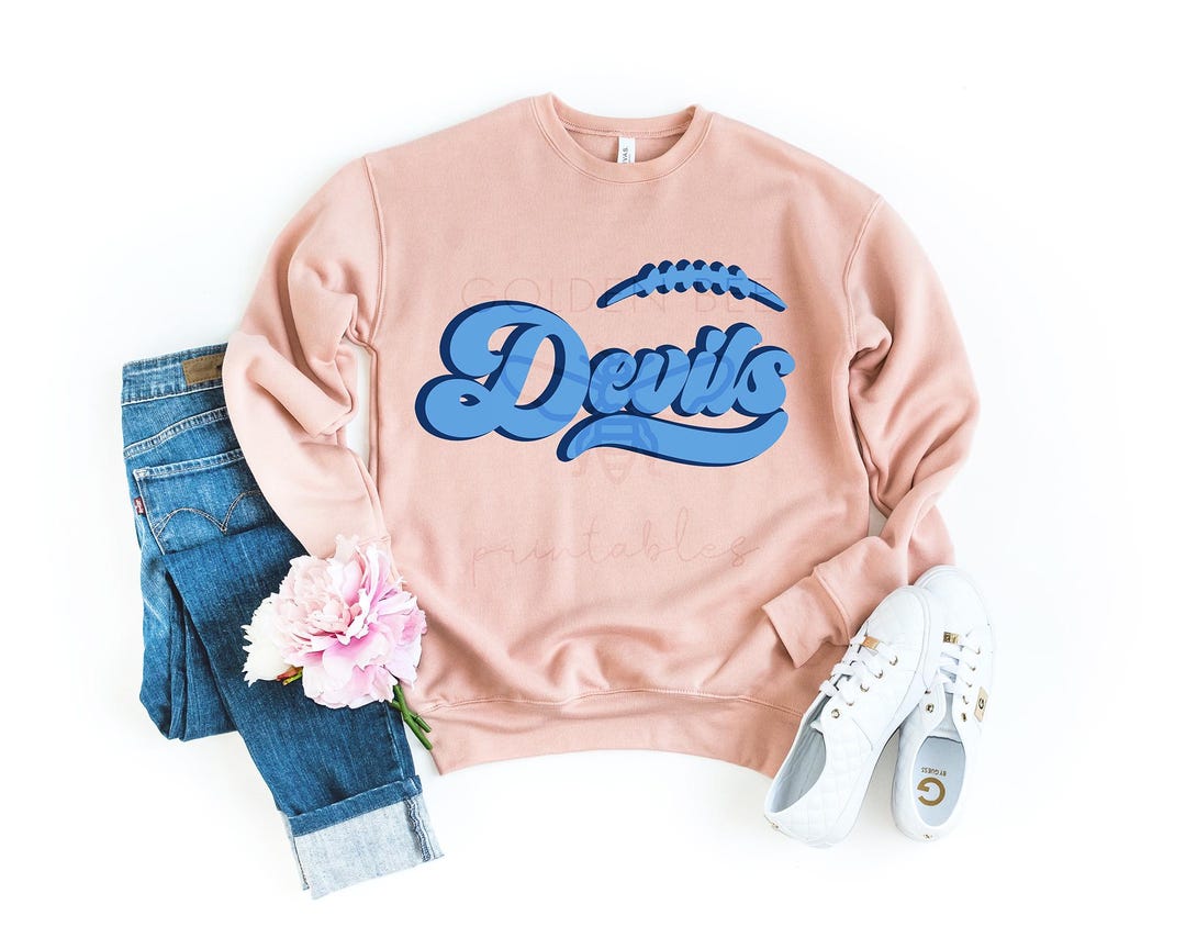 Devils Football SVG - INSTANT DOWNLOAD - Devil Team Svg, Vintage ...