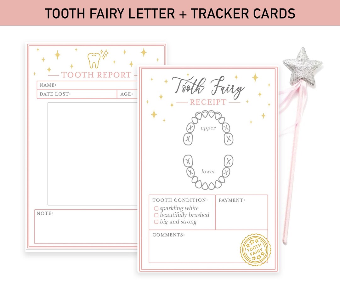 Tooth Fairy Tracker - INSTANT DOWNLOAD - Tooth Fairy Kit, Tooth Fairy ...