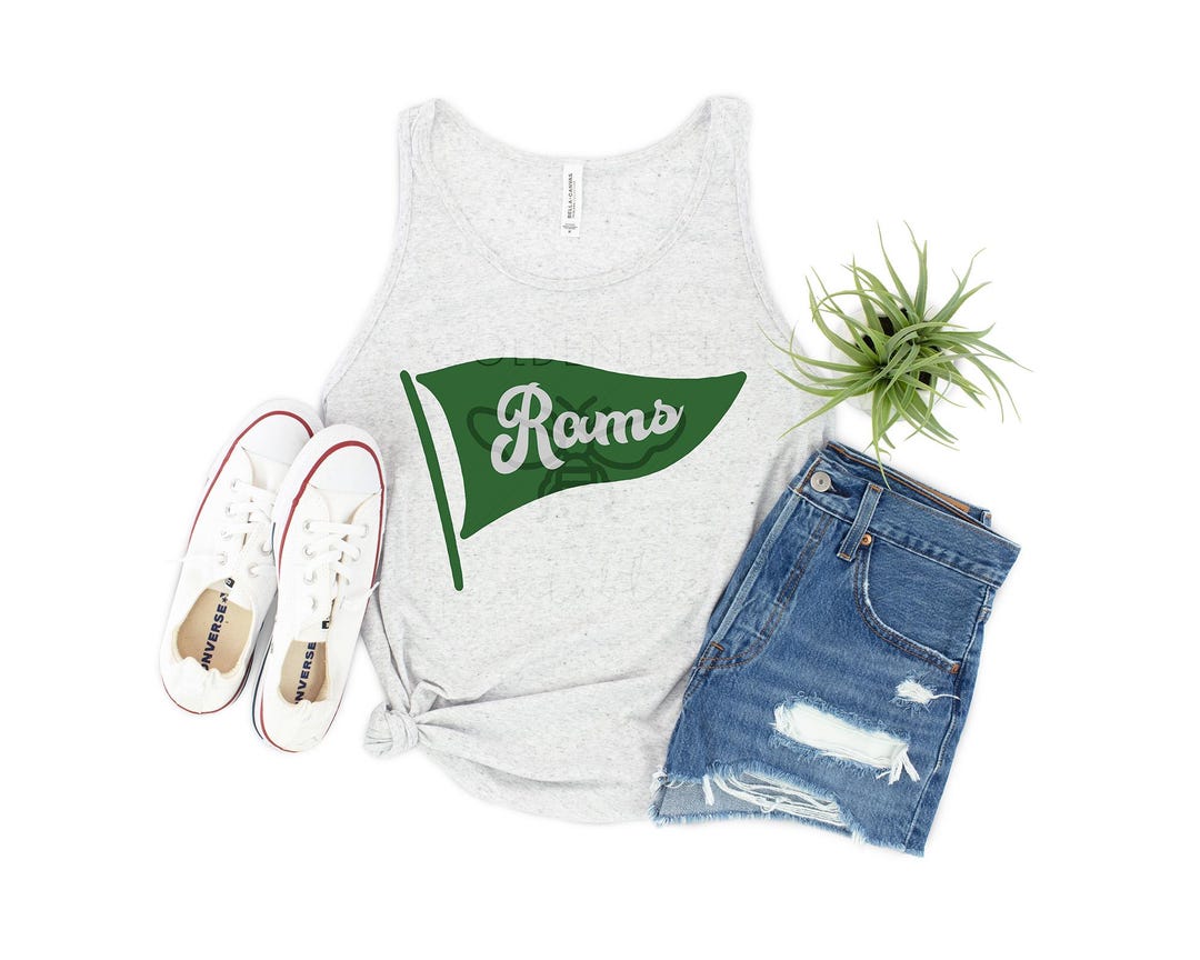 Rams Pennant Flag SVG - INSTANT DOWNLOAD - Team Flag Svg, Vintage ...