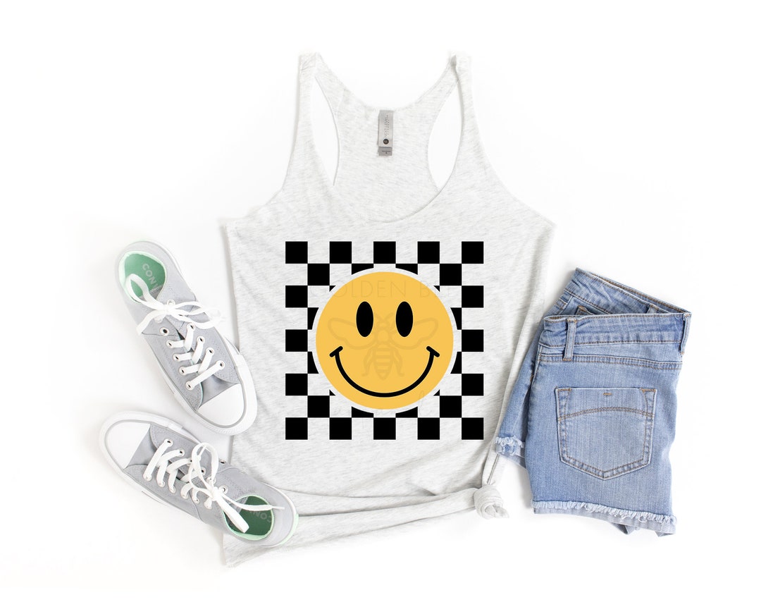 Checkered Smiley SVG - Checker Smile, 90s Smile, 90s Svg - Etsy