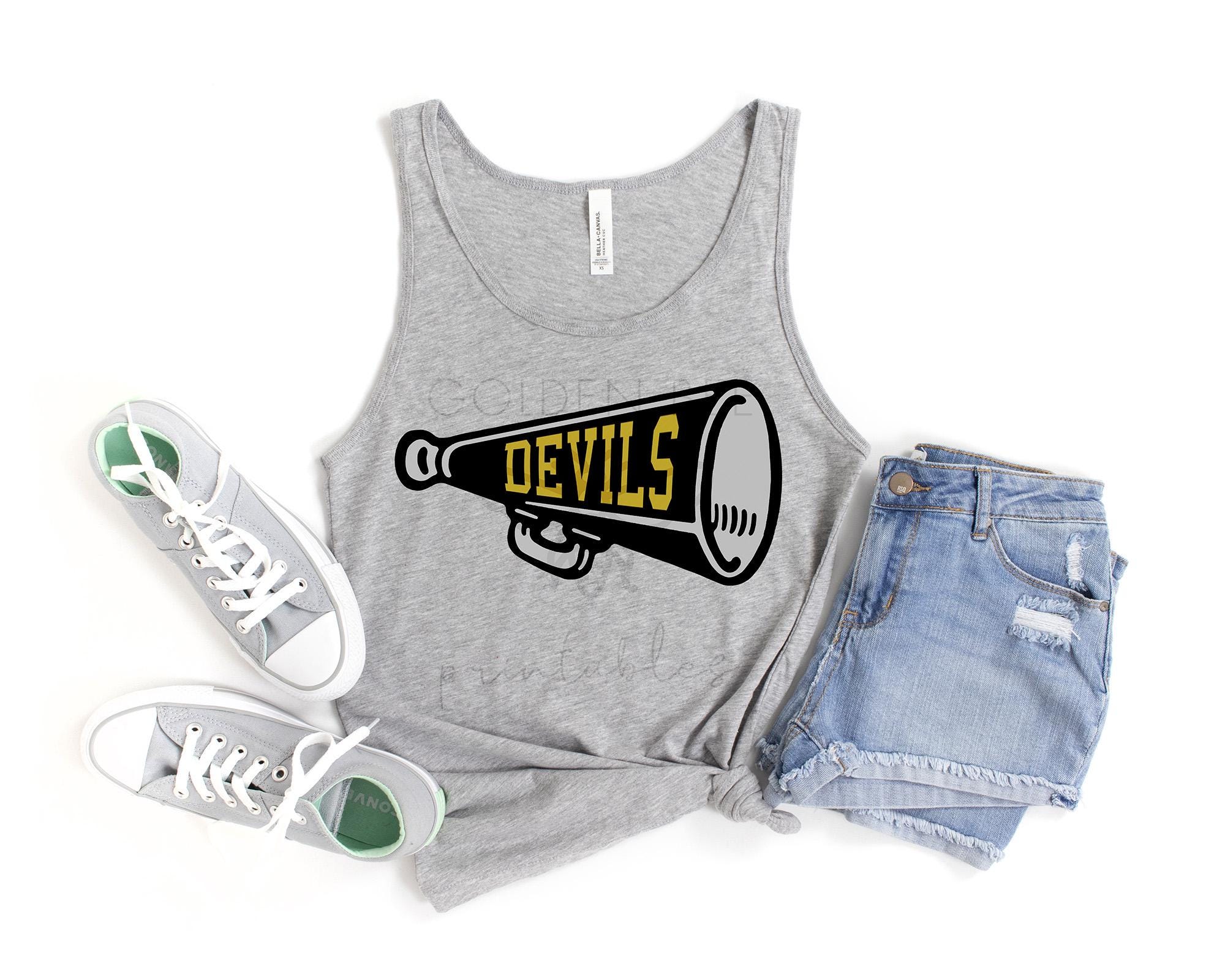 Devils SVG - INSTANT DOWNLOAD - Devil Team Mascot Svg, Vintage Cheer ...