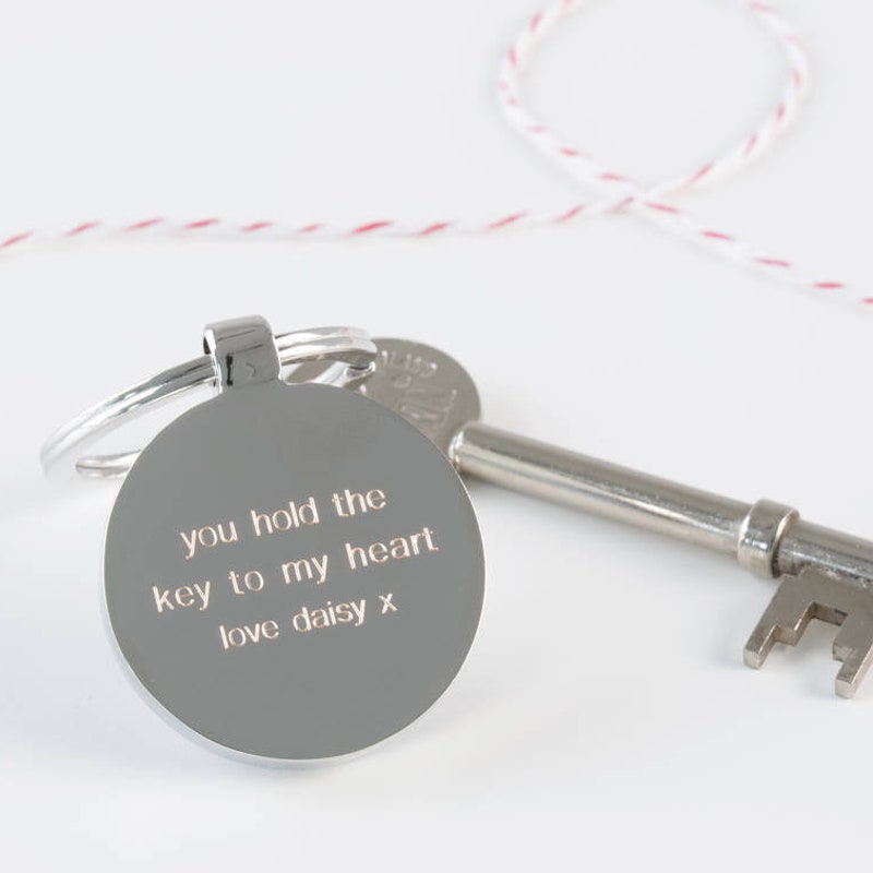 Personalized Silver Keyring - Etsy