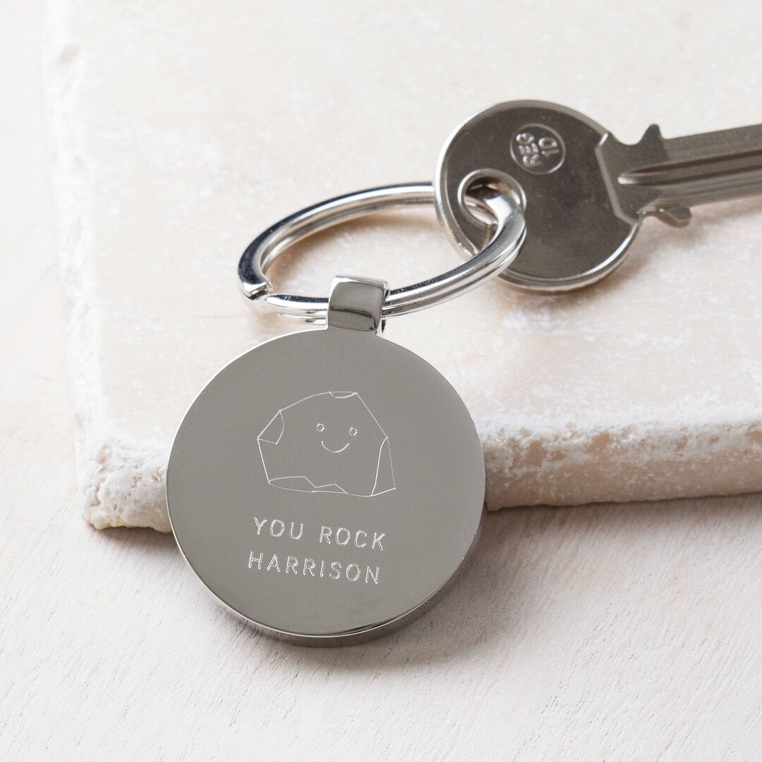 Personalised You Rock Keyring, Anniversary Keyring, You Rock Gifts for ...