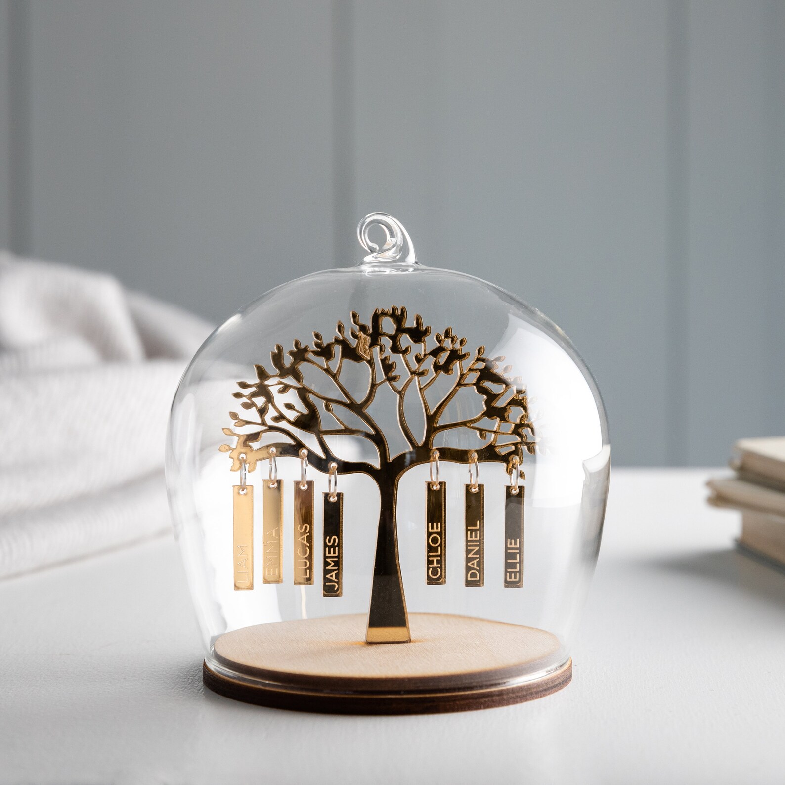 Personalised Family Tree Christmas Dome Decoration - Etsy