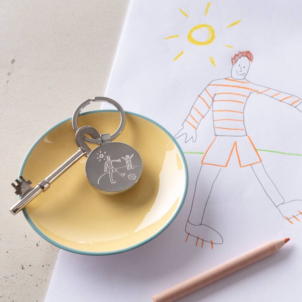 Personalised Childs Drawing Keyring for Him Childrens Drawing - Etsy UK