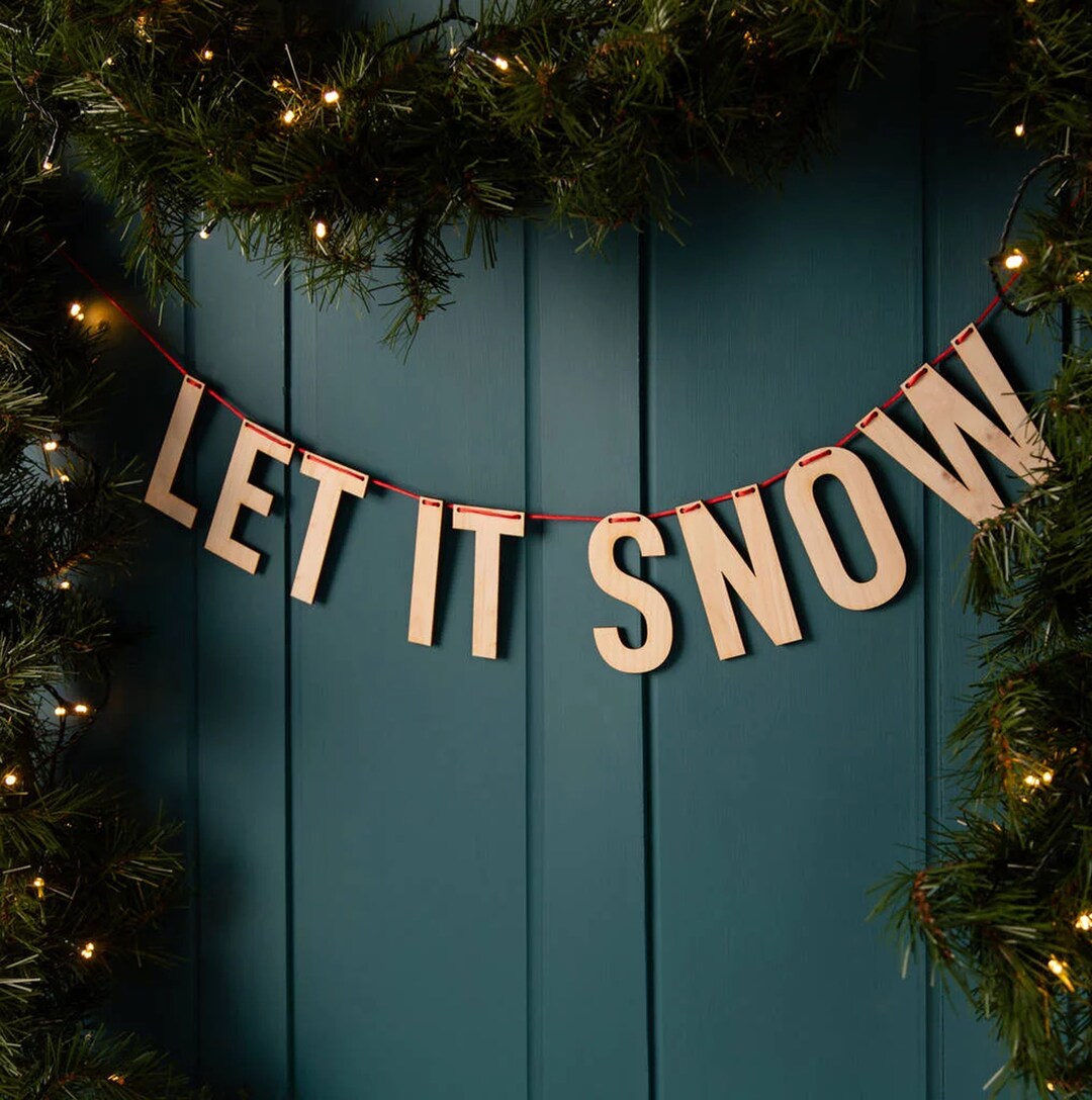 Personalised Wooden Christmas Garland - Etsy