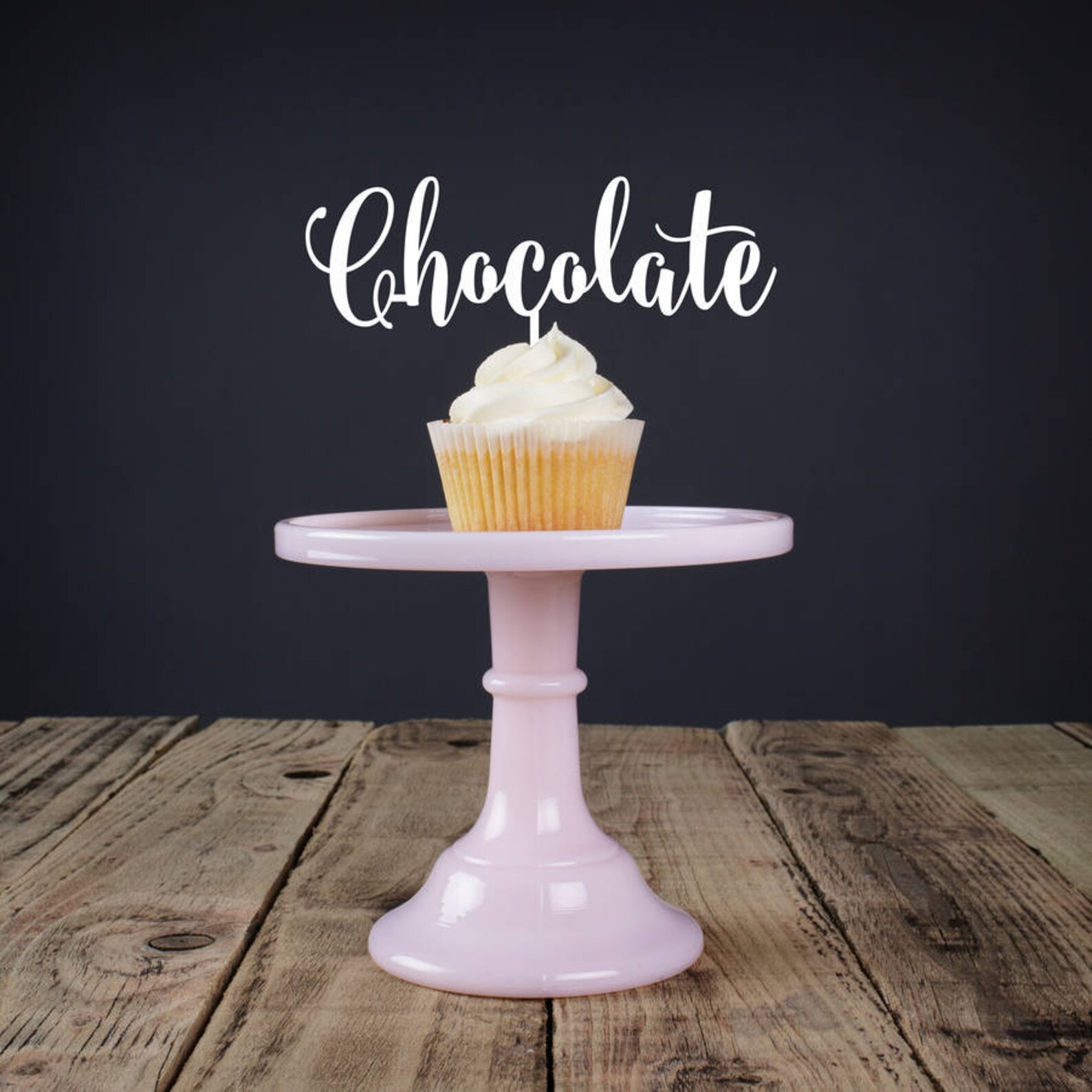 Personalised Acrylic Flavour Cup Cake Topper - Etsy