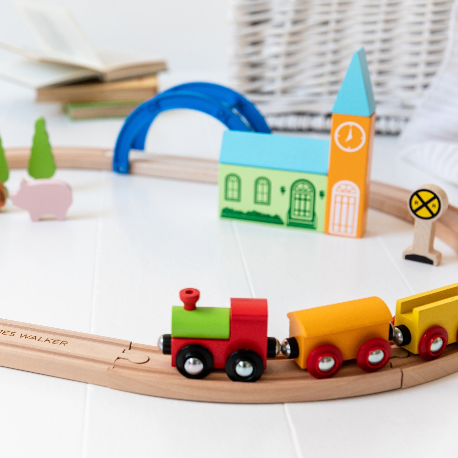 Personalised Wooden City and Countryside Train Set Eco Toys - Etsy