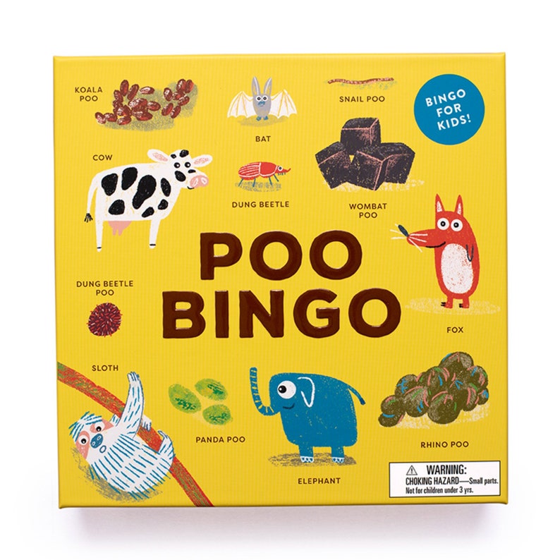 Poo Bingo Game Funny Games for Children Poo Games for Boys | Etsy