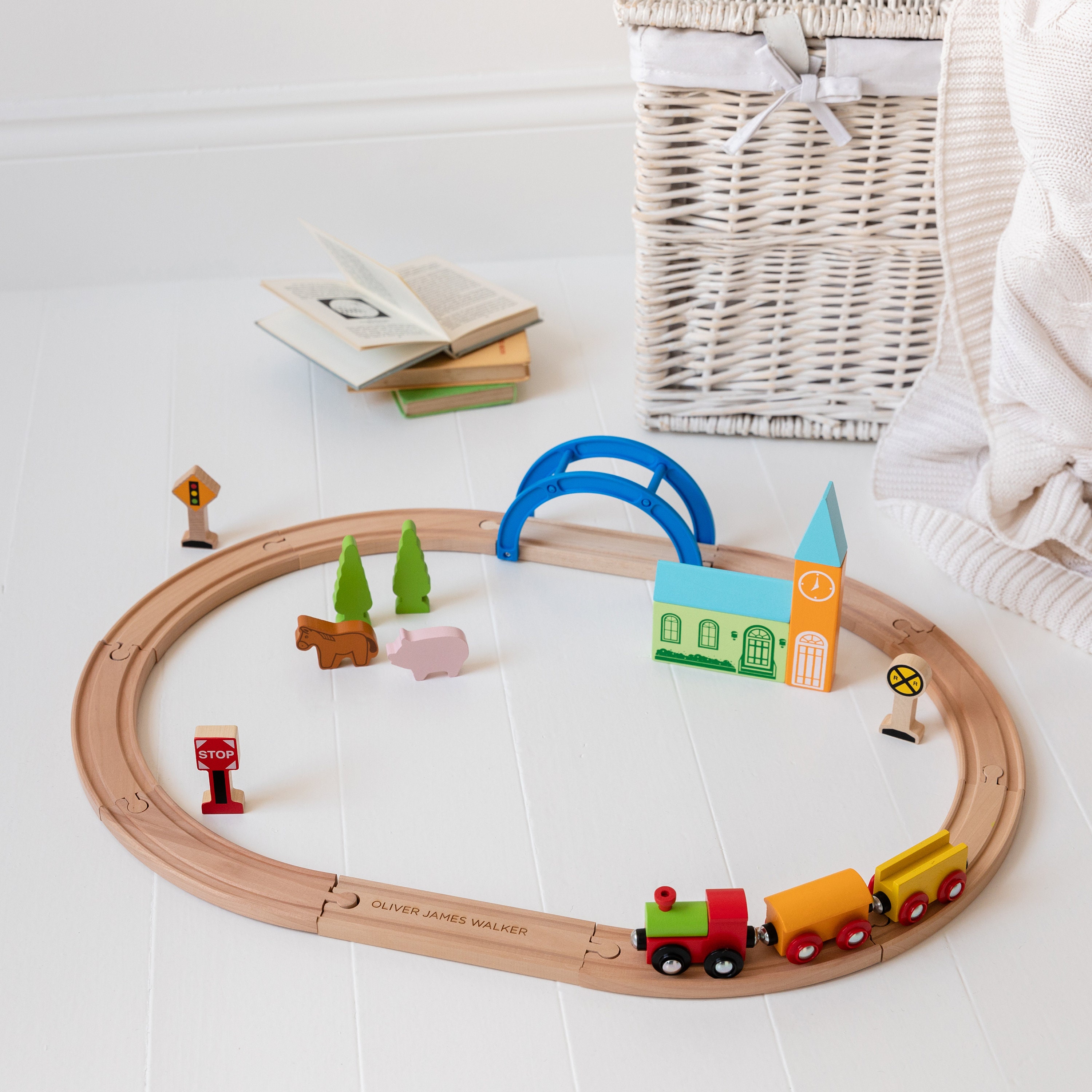 Personalised Wooden City and Countryside Train Set Eco Toys - Etsy