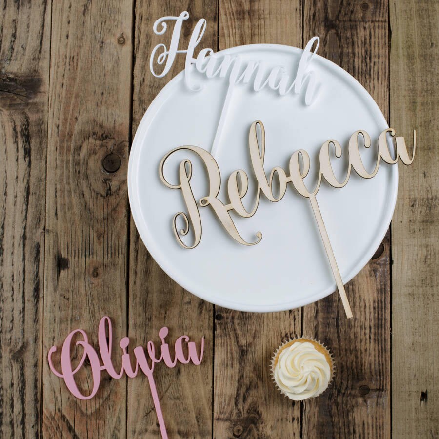 Personalised Wooden Cake Topper - Etsy
