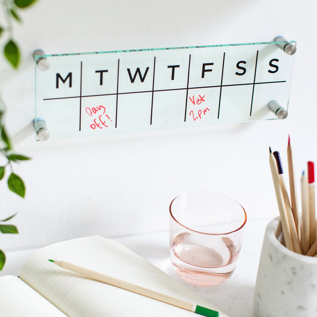 Stylish Acrylic Desk Wall Calendar: Home Office Essential & WFH Must ...