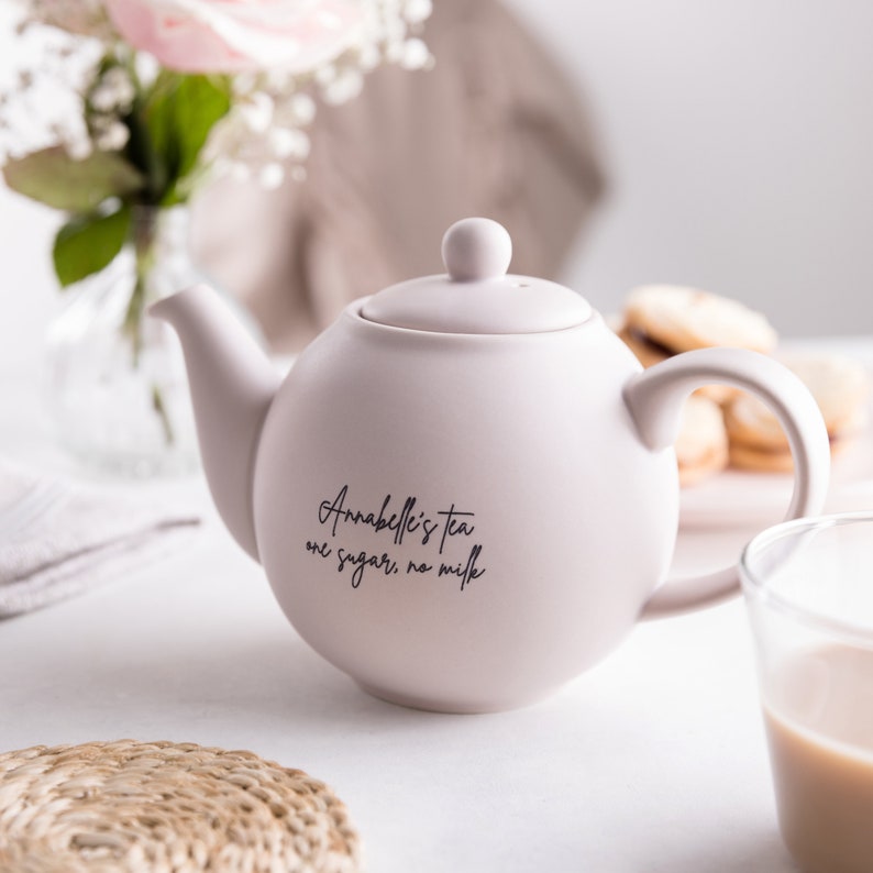 Personalised Engraved Pink Teapot Personalised Pink Ceramic - Etsy