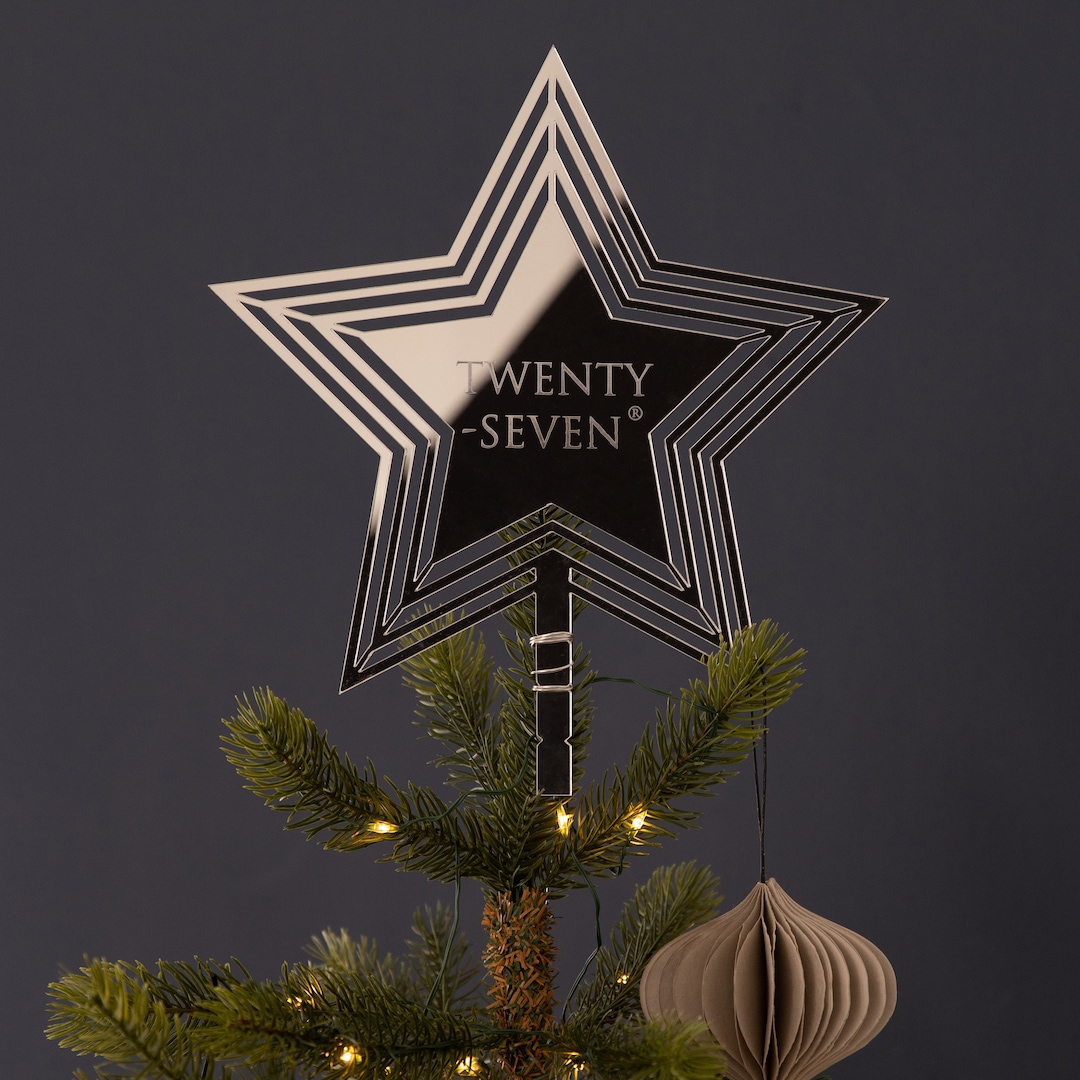 Personalised Company Logo Christmas Tree Topper, Branded Christmas ...