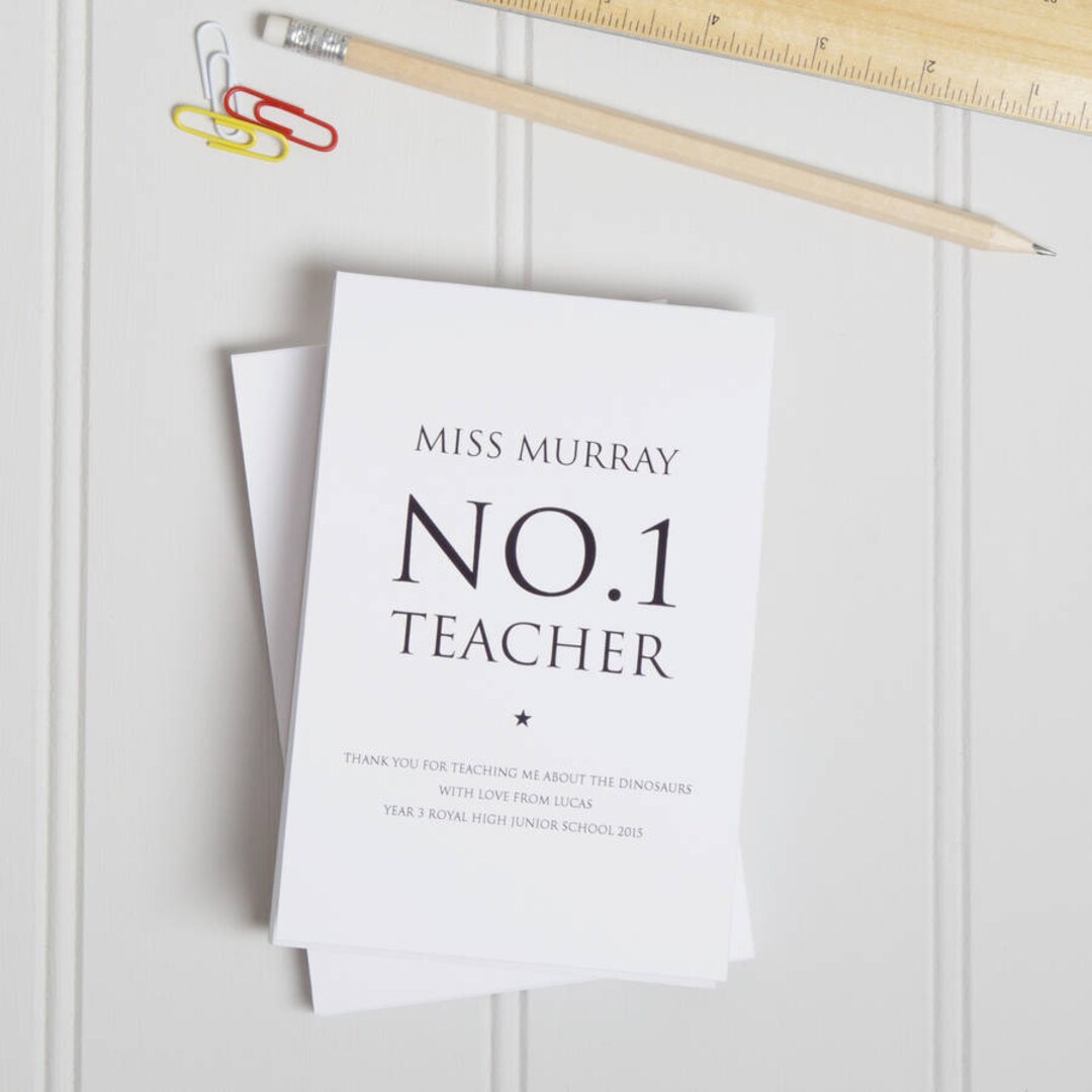Personalised Number One Teacher Notepad - Etsy UK