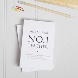 Personalised Number One Teacher Notepad - Etsy UK