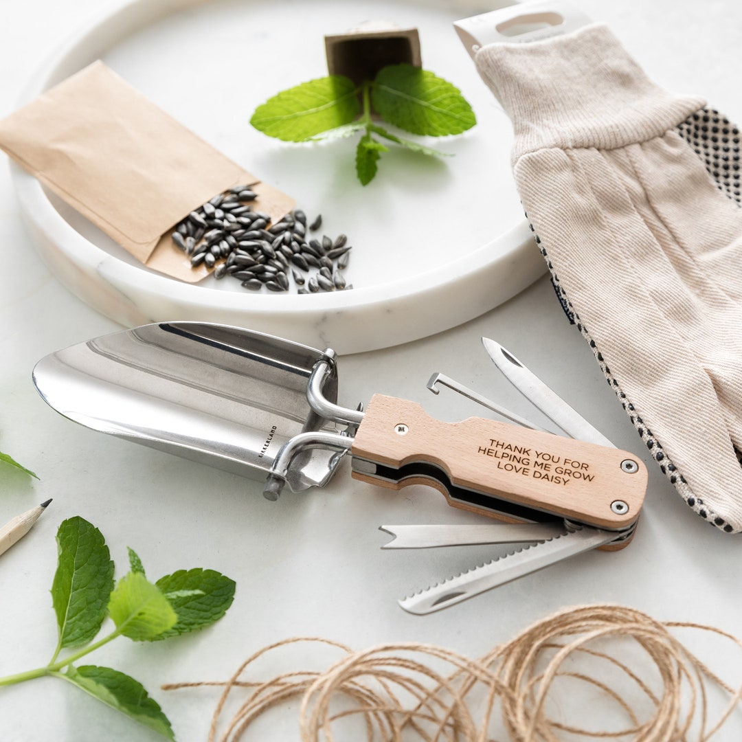 Personalised Trowel Multi Tool Kit, Garden Allotment Gifts for Him ...