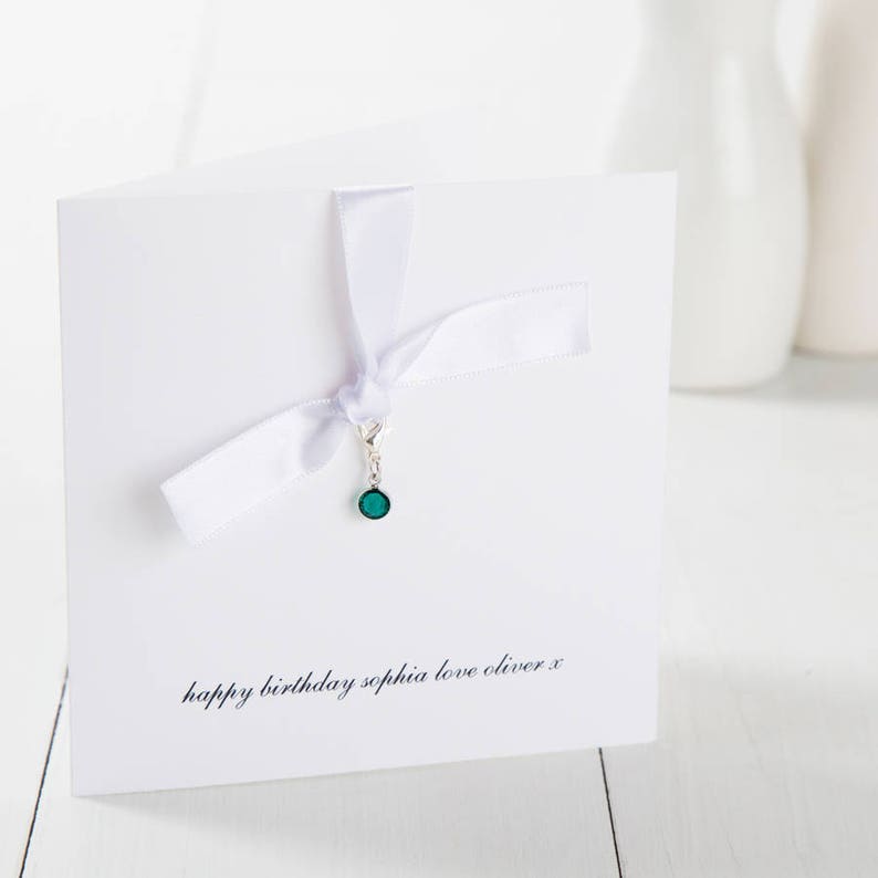 Personalised Swarovski Birthstone Card Personalised Swarovski - Etsy UK